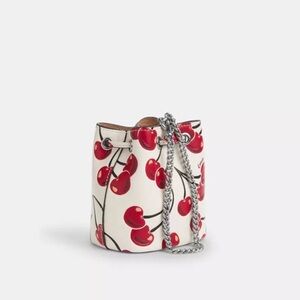 Coach | Bags | Coach Drawstring Wristlet With Cherry Print | Poshmark